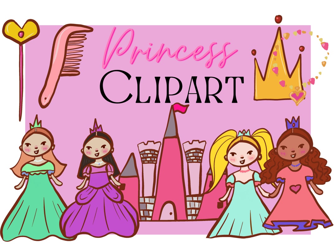 Nine Princess Clipart Bundle Icon Images Birthdays, Celebrations ...