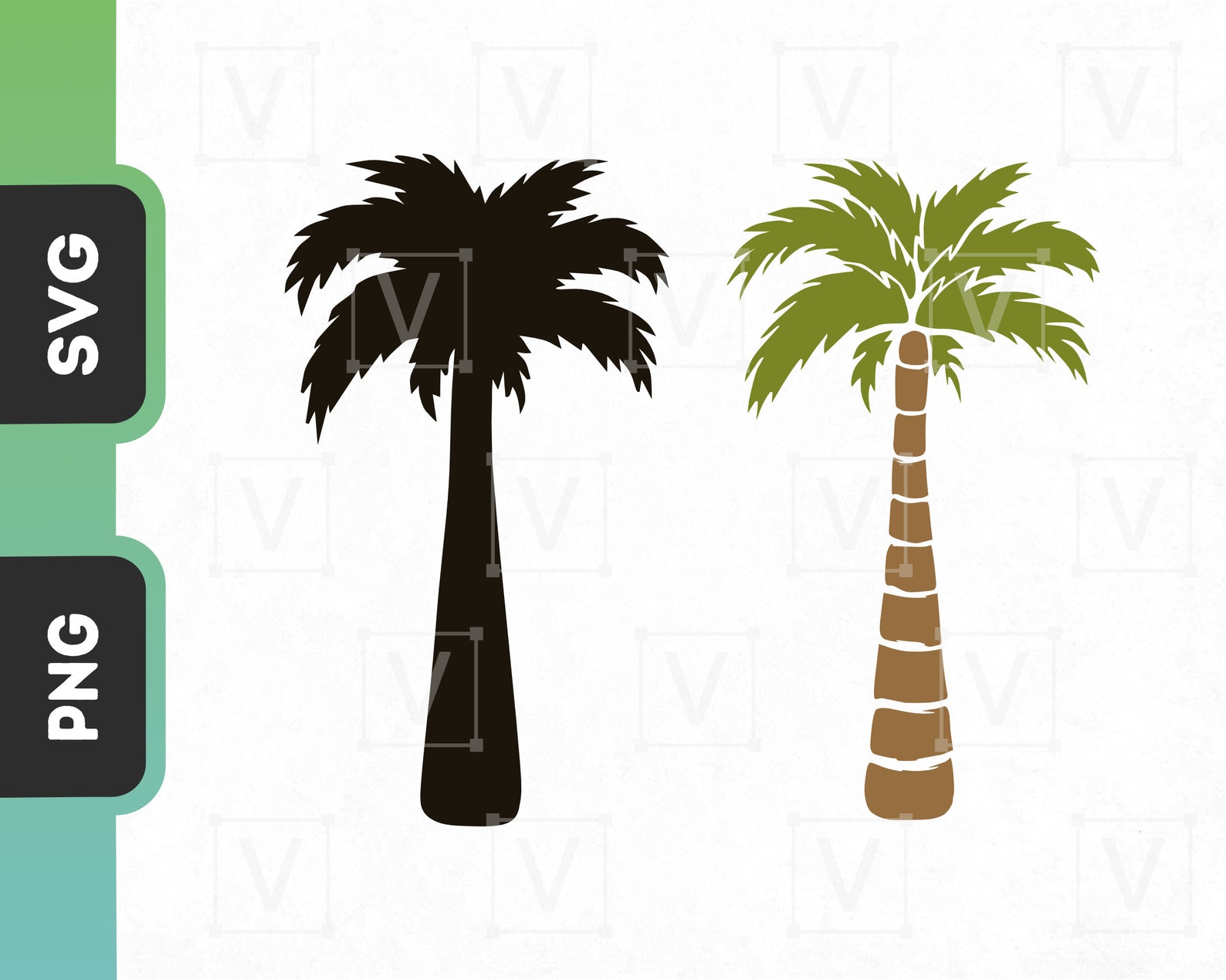 Palmera SVG Imágenes Prediseñadas / Árbol de playa tropical / - Etsy México