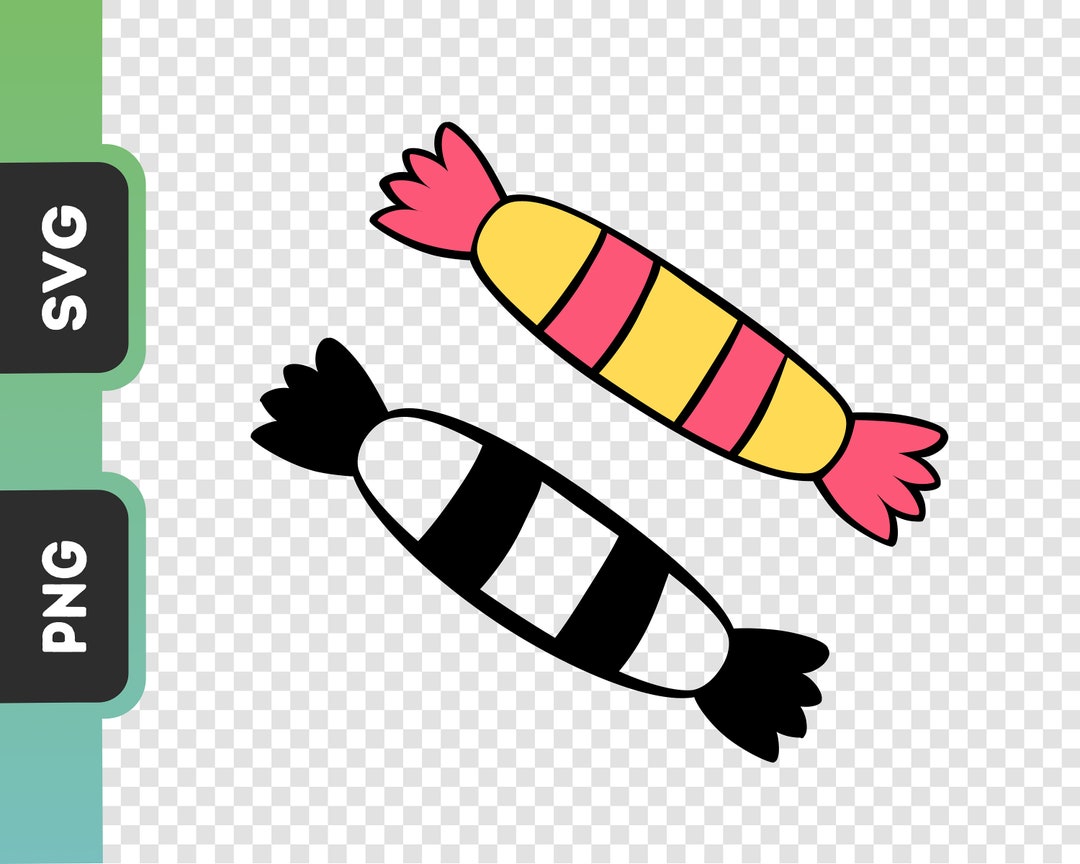 Taffy SVG Clipart Chewy Candy Silhouette Outline and - Etsy Canada