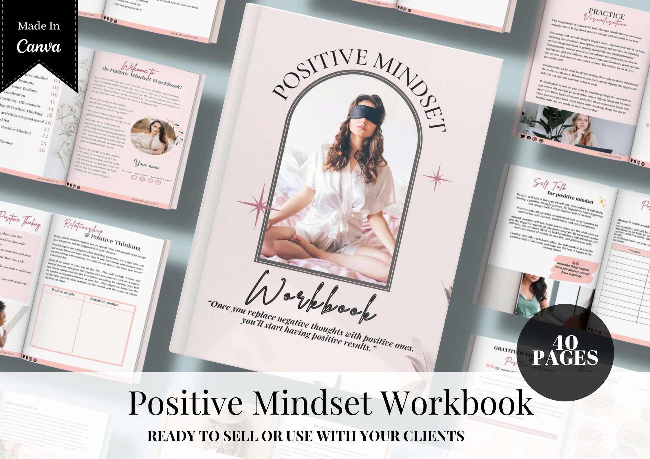 Done for You Positive Mindset Workbook Brandable Ecourse - Etsy