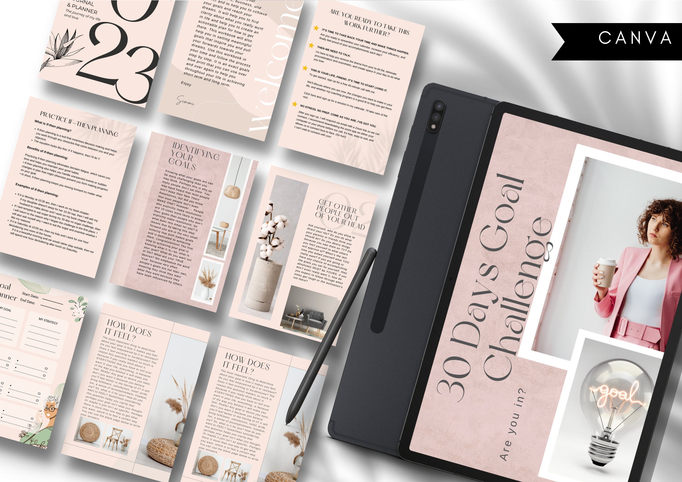 30 DAYS GOAL Setting Challenge Goal-setting Guide / Value Builder ...