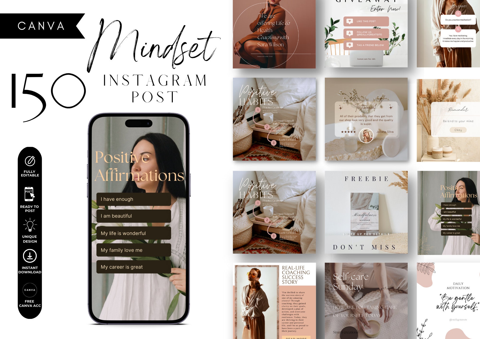 150 Coaching Instagram Post, Stories, Done for You Posts Blogger ...