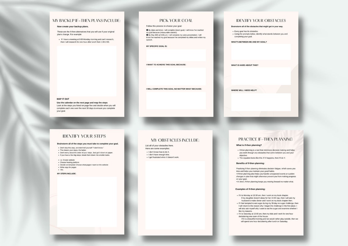 30 DAYS GOAL Setting Challenge Goal-setting Guide / Value Builder ...