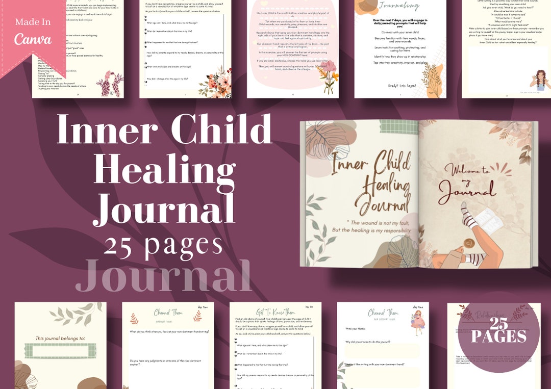 7 Day Inner Child Healing Journal Workbook 25 Pages Journal Workbook ...