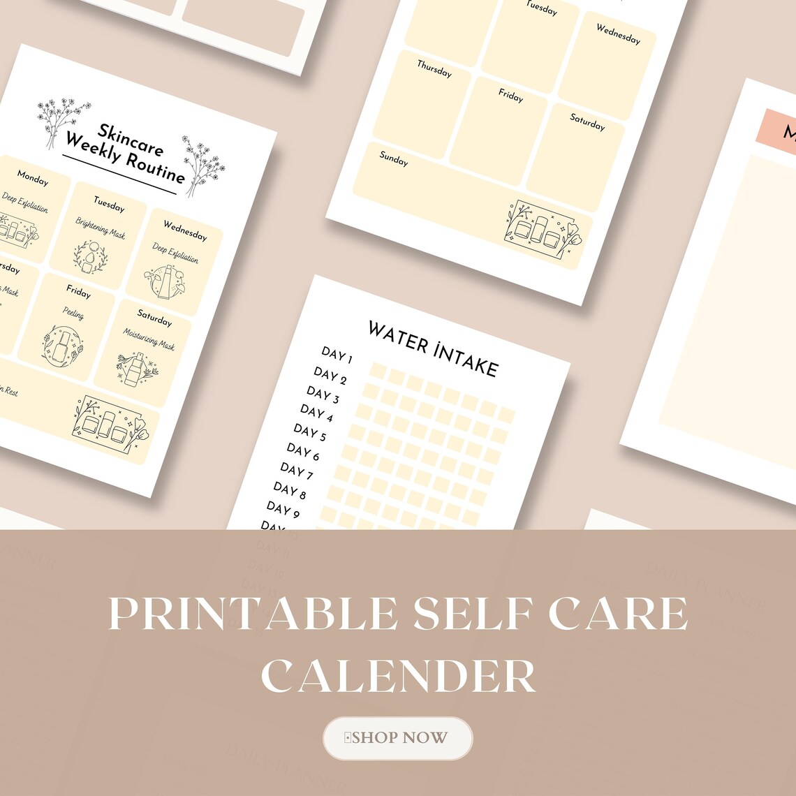 Skincare Routine Planner, Printable Morning-evening-weekly Schedule ...