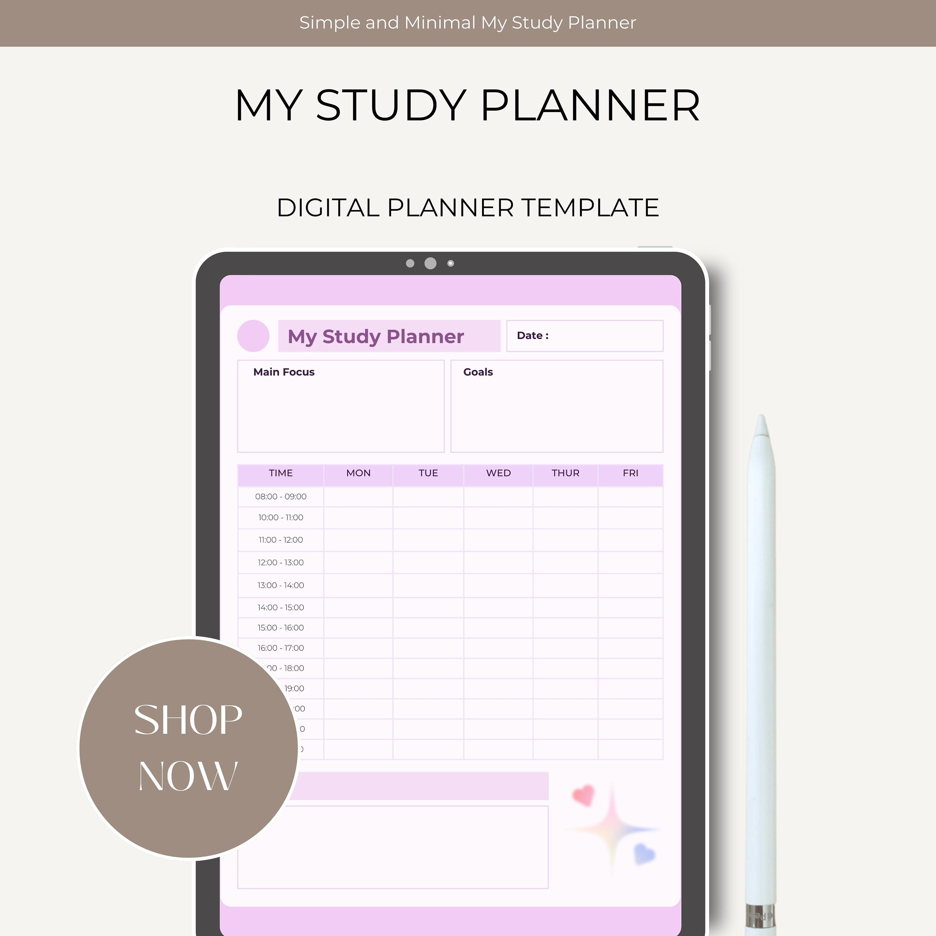 Digital My Study Planner Printable Student Journal Working - Etsy