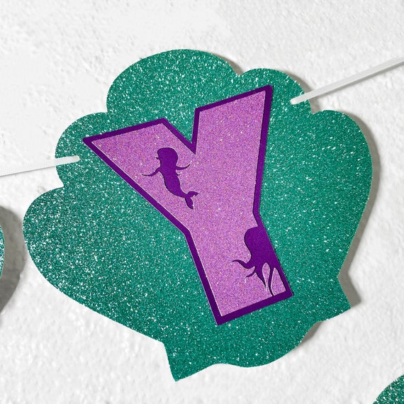 Mermaid Birthday Banner Girls Birthday Banner Shell Banner - Etsy
