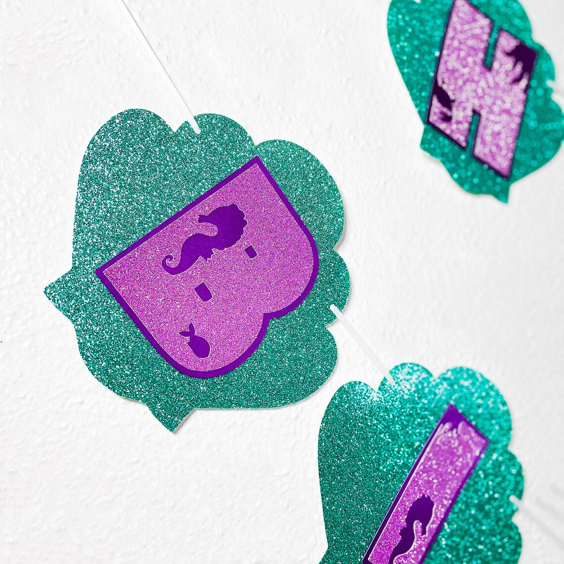 Mermaid Birthday Banner Girls Birthday Banner Shell Banner - Etsy