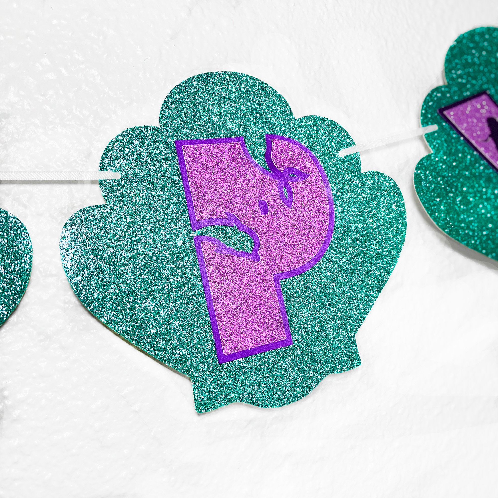 Mermaid Birthday Banner, Girls Birthday Banner, Shell Banner, Happy ...