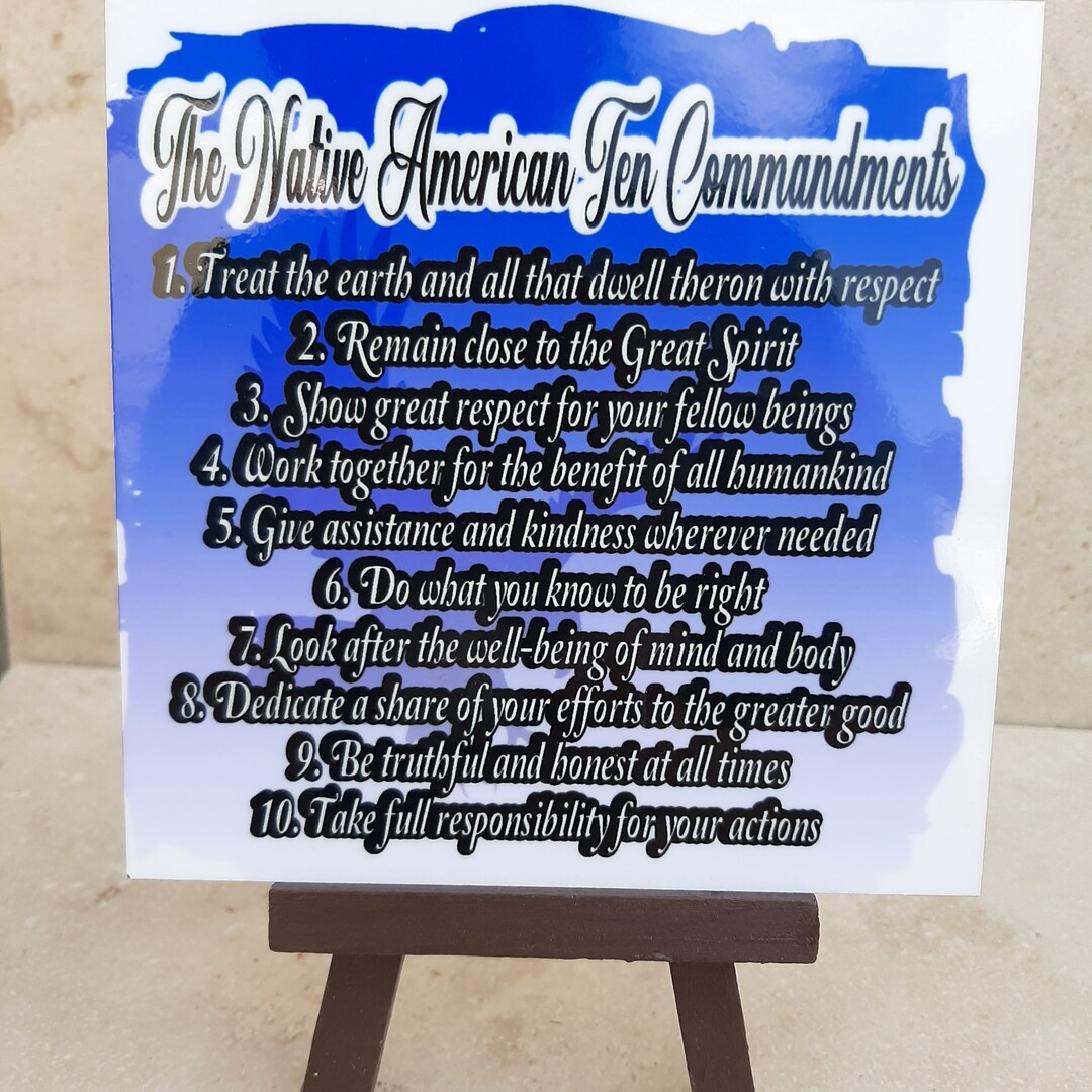 Native American Ten Commandments - Etsy