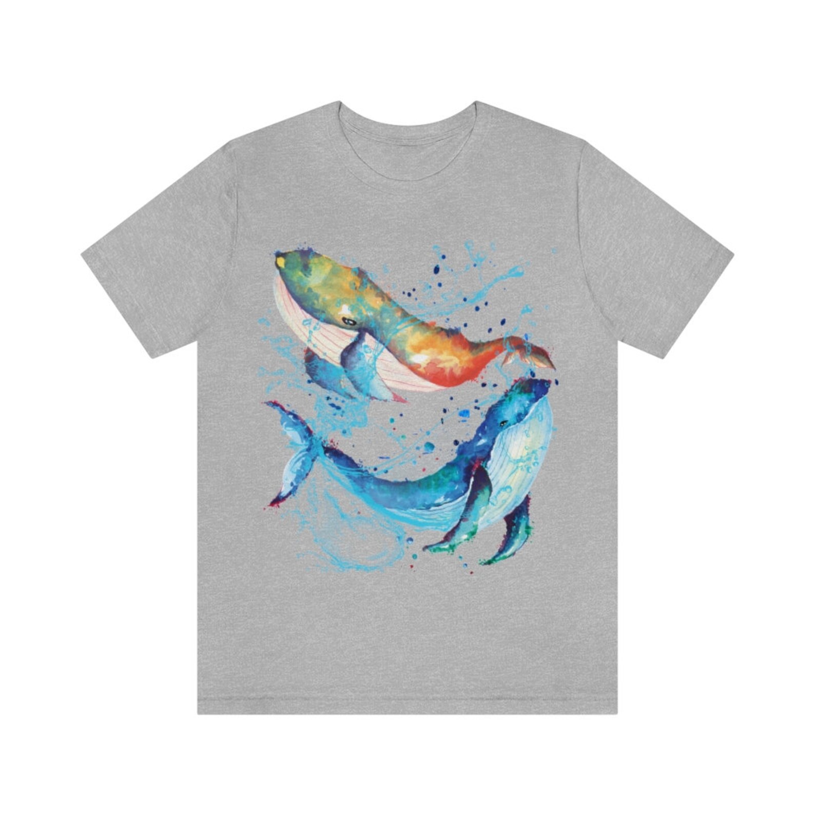 Whale Shirt Watercolor Whale Tee Ocean Animal Lover Tee - Etsy