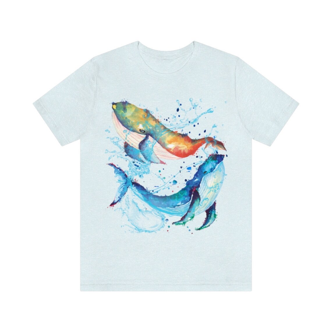 Whale Shirt Watercolor Whale Tee Ocean Animal Lover Tee - Etsy