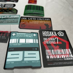 Cyberpunk Warning Stickers-35 Sticker Pack-waterproof Stickers-notebook ...