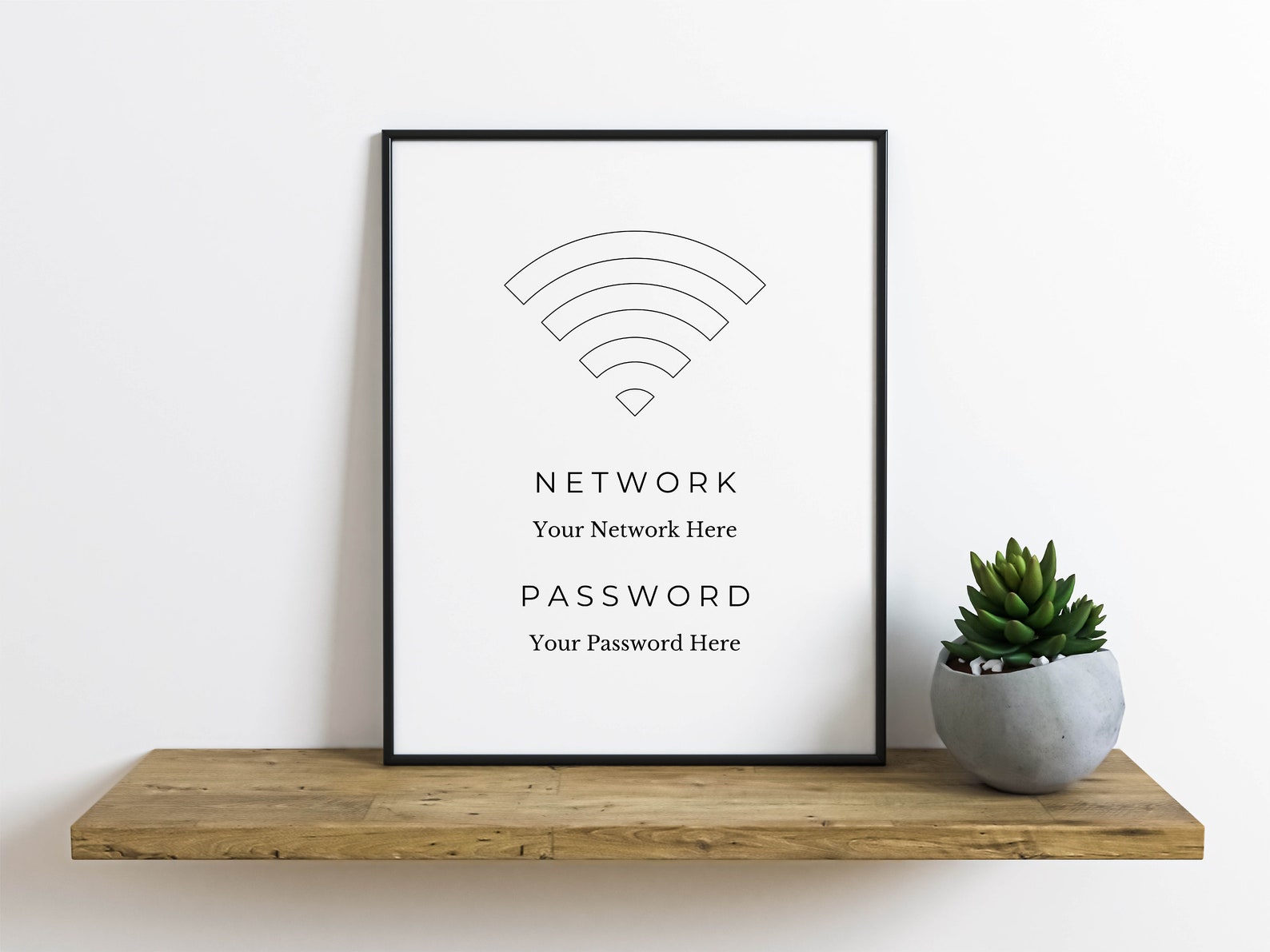 Wifi Password Sign Printable, Editable Wifi Sign Template, Wifi ...
