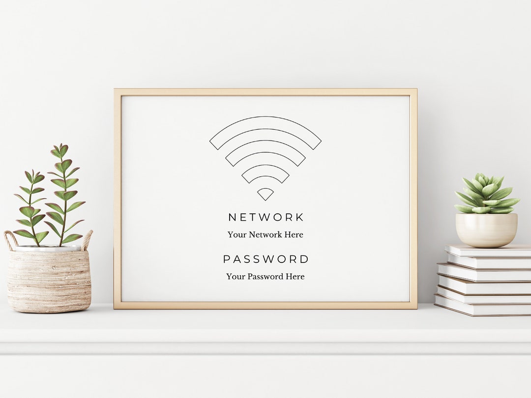 Wifi Password Sign Printable, Editable Wifi Sign Template, Wifi ...
