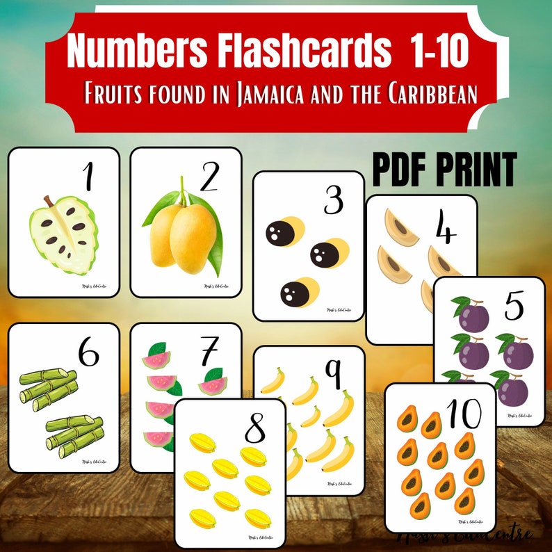 Number Flashcards / A4 / Printable Montessori / Educational Flashcards ...