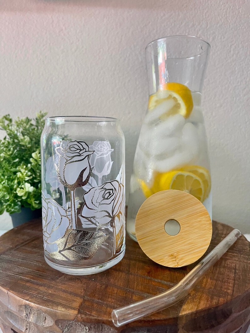 Red Color Changing Rose Glass Beer Can Glass Gift Summer - Etsy