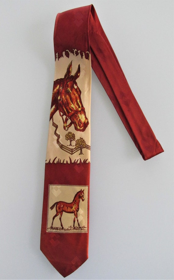 Vintage 1950's Men's Rayon Tie - Etsy