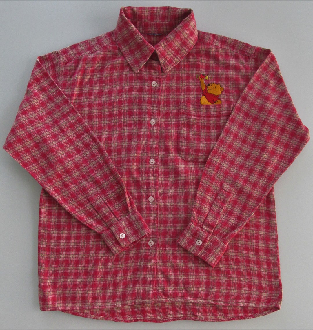 Winnie the Pooh/disney Girls Cotton Flannel Shirt Size XL - Etsy