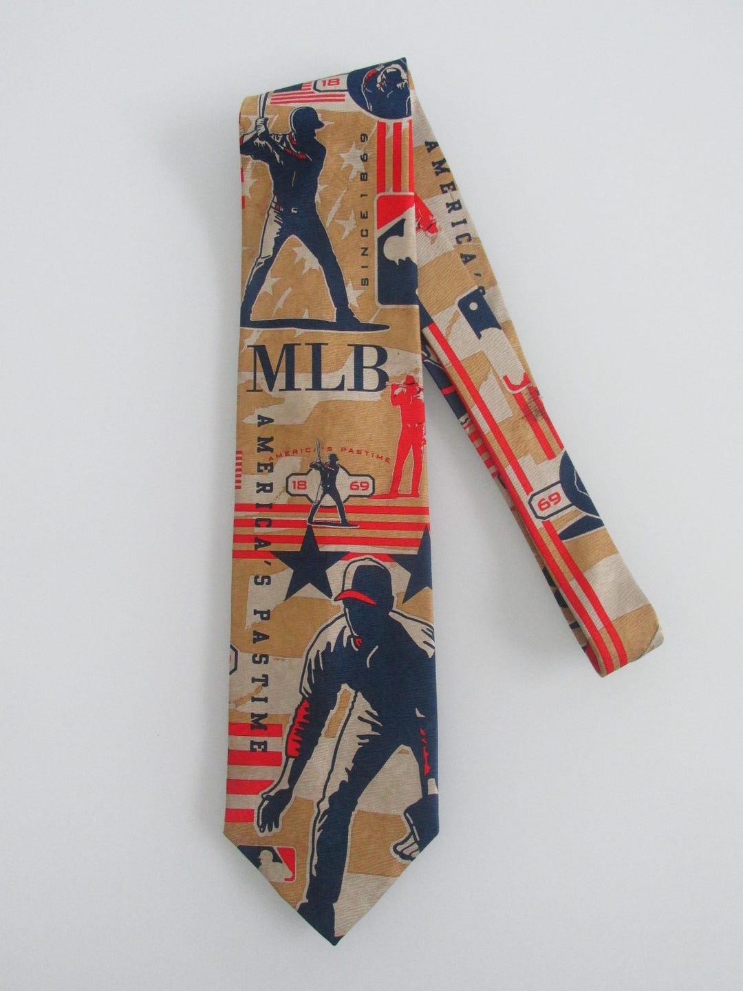 Vintage MLB(2003) Baseball Men's Tie - Etsy