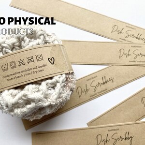 Printable Dish Scrubby Wrap Label: Rustic DIY Packaging (letter + A4 ...