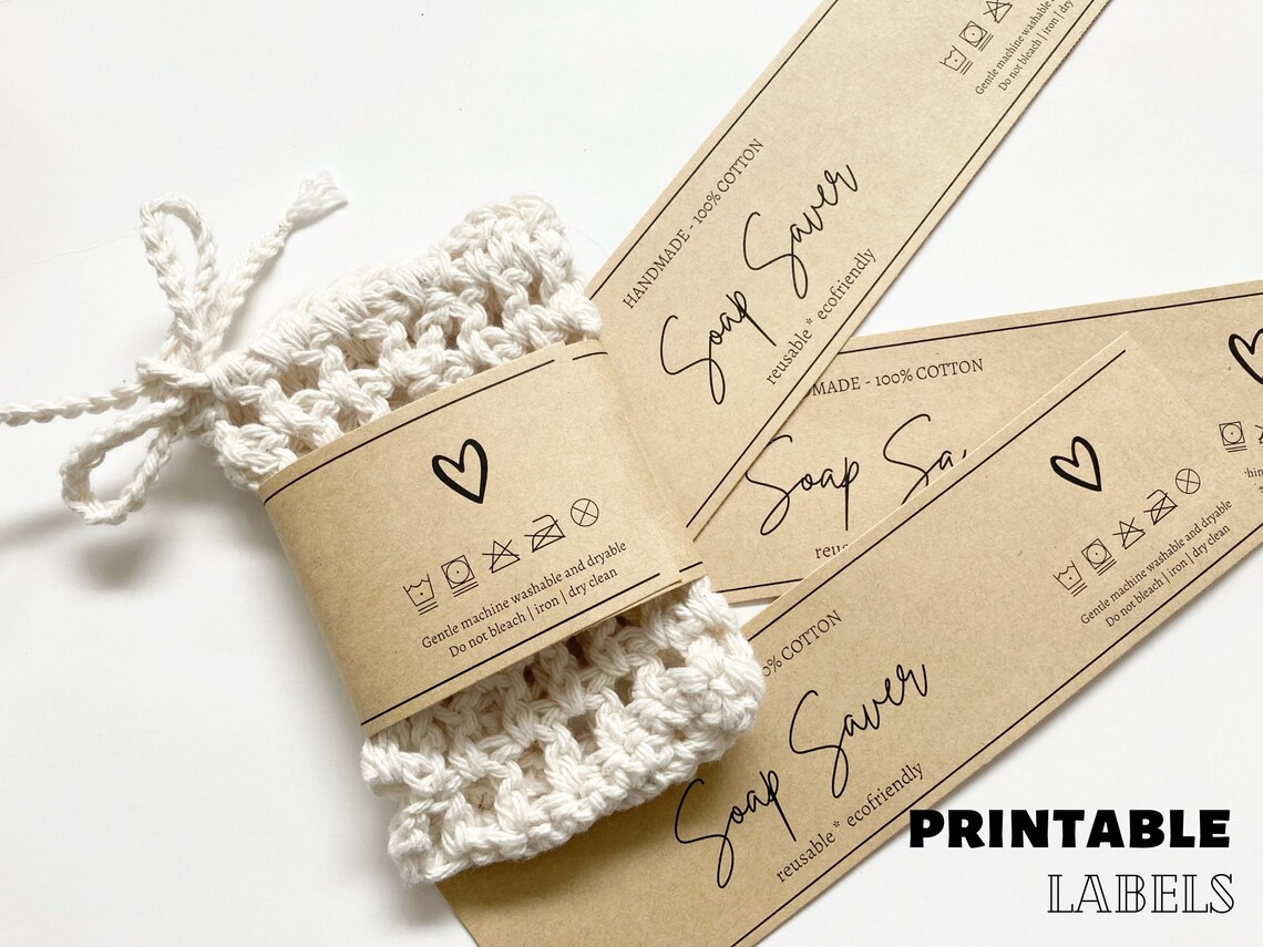 PRINTABLE Soap Saver Bag Wrap Labels Handmade Soap Pouch - Etsy UK