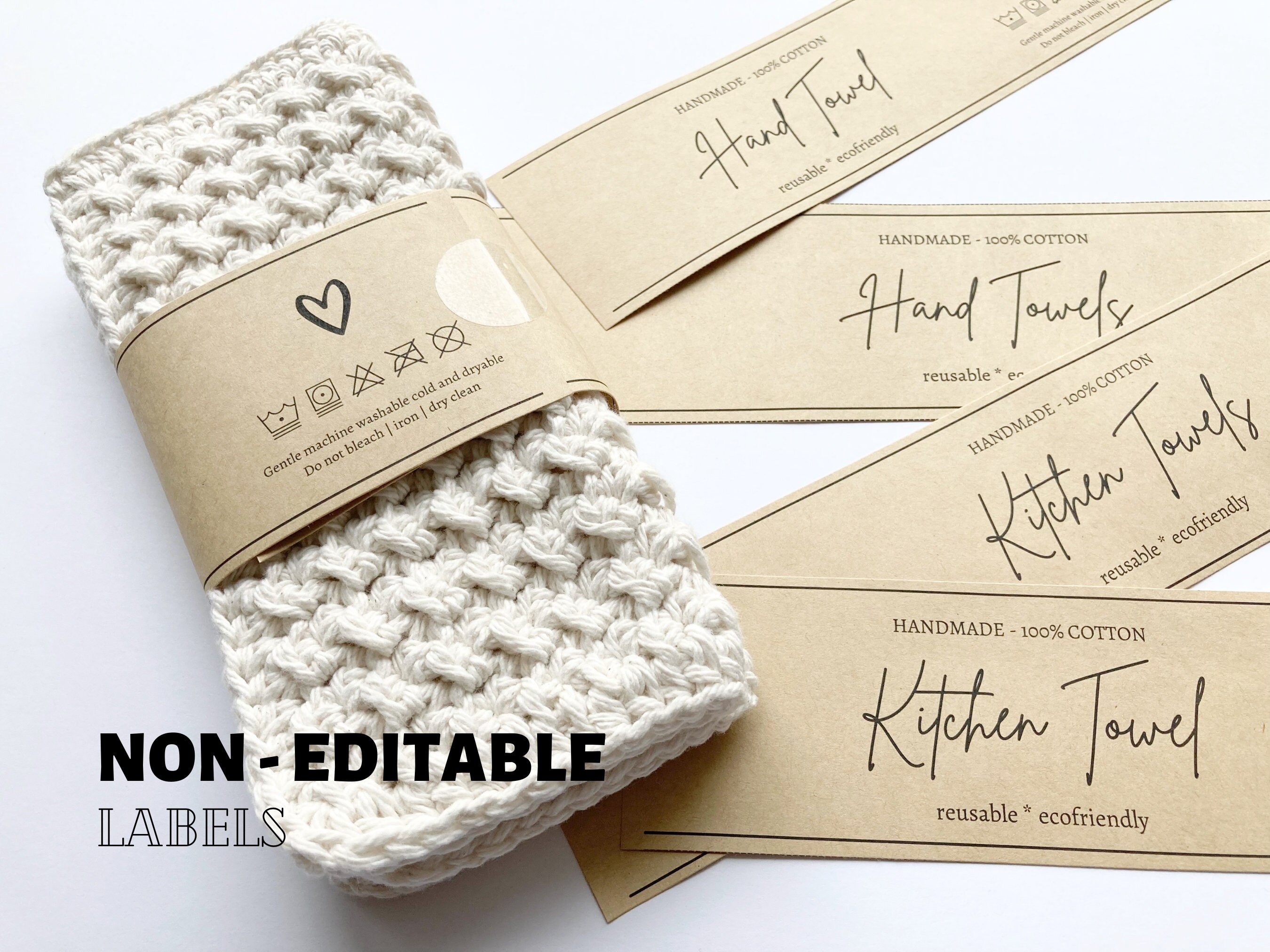 Printable Kitchen & Hand Towel Wrap Labels: Craft Fair Prep (digital ...