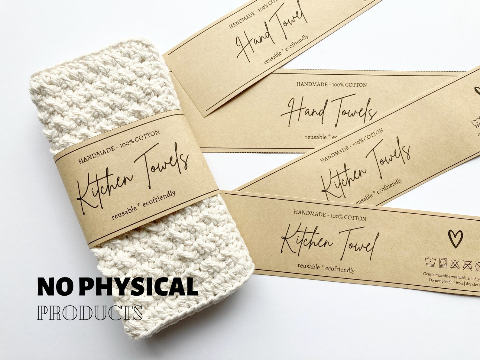 Printable Kitchen & Hand Towel Wrap Labels: Craft Fair Prep (digital ...
