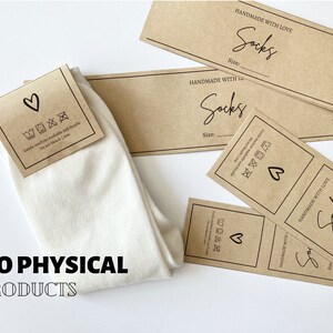 PRINTABLE Socks Wrap Labels, Handmade Wrappers, Crochet Knit Socks Tags ...