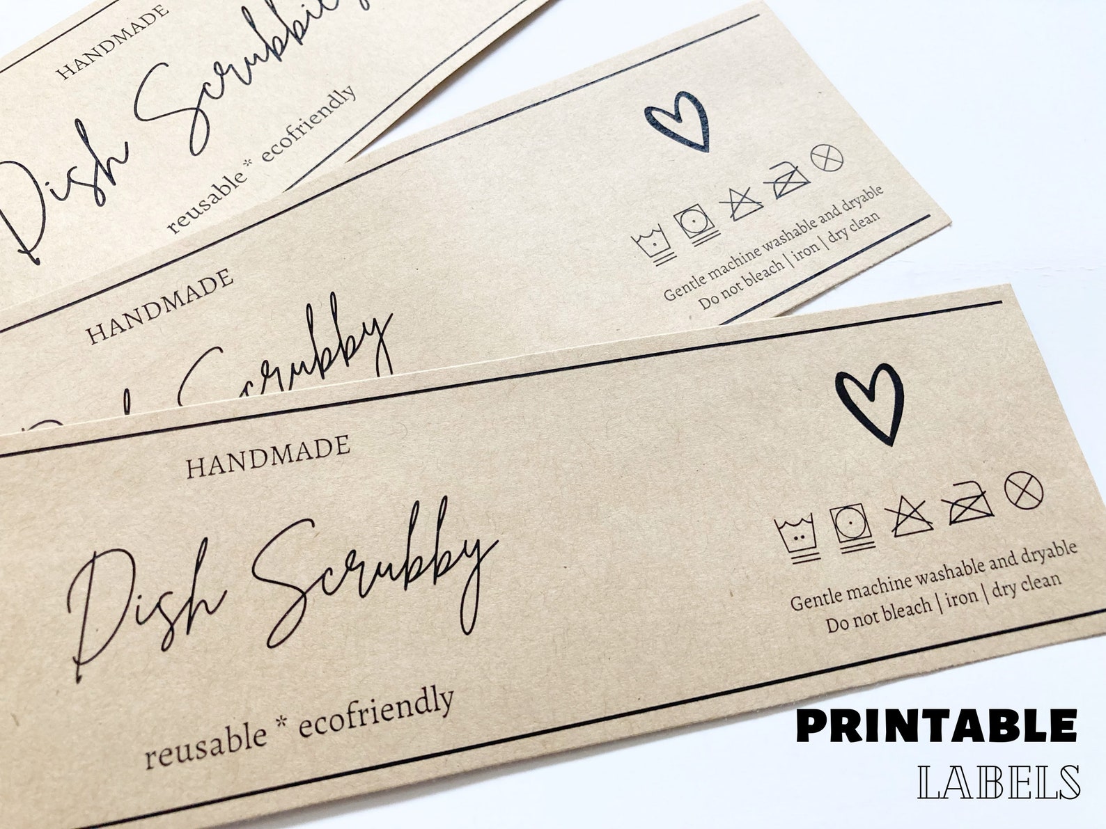 PRINTABLE Rectangle and Square Dish Scrubbies Wrap Labels - Etsy