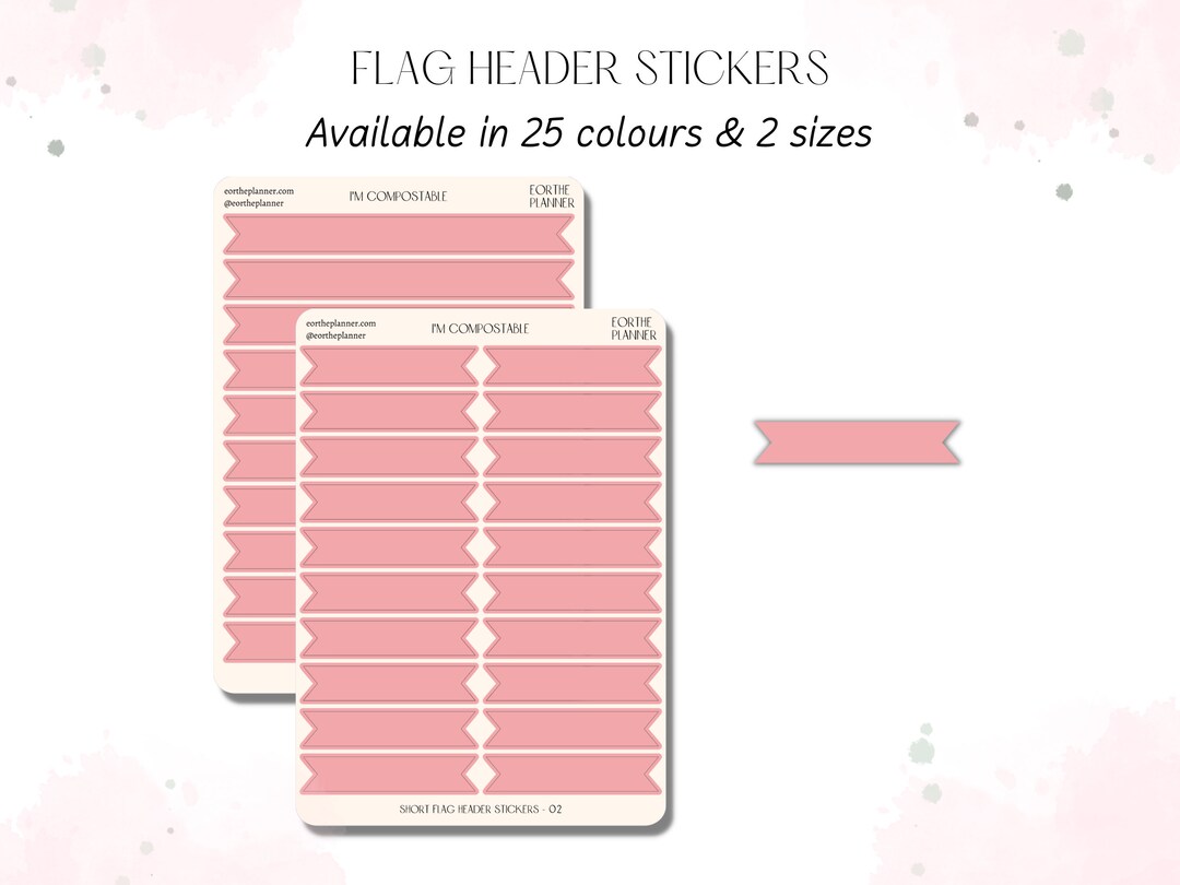 FLAG HEADER Planner Stickers Sheet Minimalist & Functional Stickers for ...