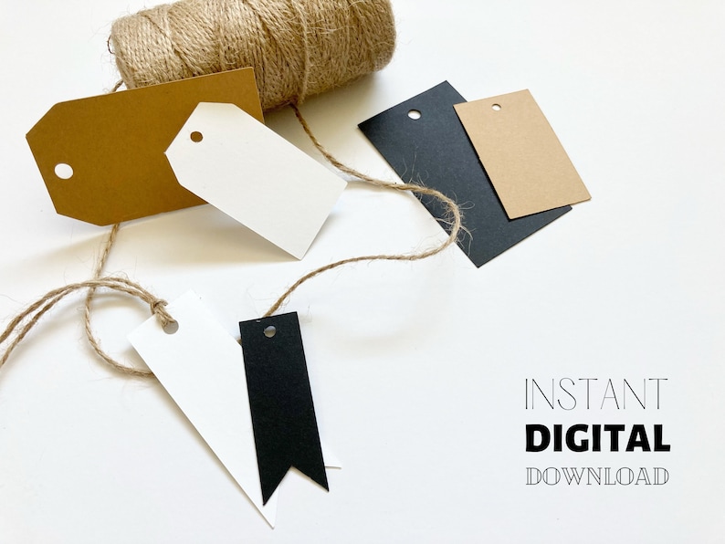 PRINTABLE Blank Tags Product Price Tags Gift Tags Template - Etsy