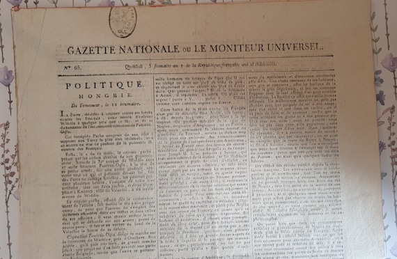 18th Century French Revolution Tabloid Newspaper Page | Etsy