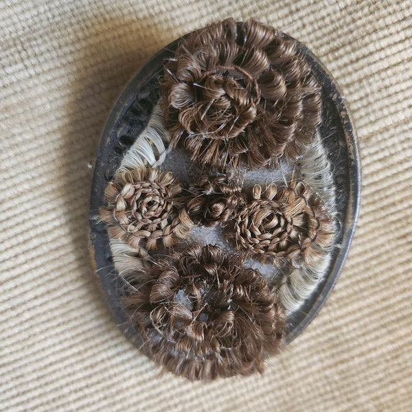 Antique Victorian Hair Brooch - Etsy