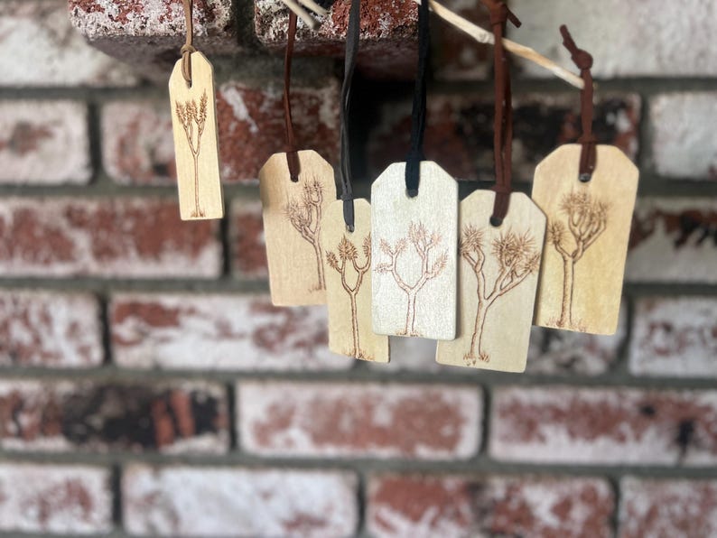 Handstamped Joshua Tree Desert Landscape Keychain Backed With Real ...