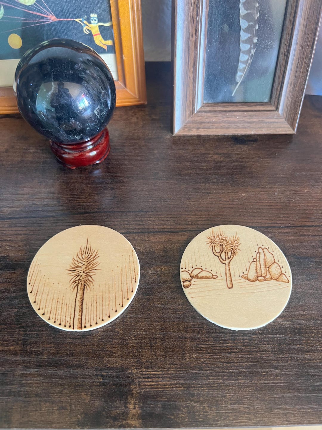 2” Wood Burned Joshua Tree Art National Park Souvenir Handmade by ...