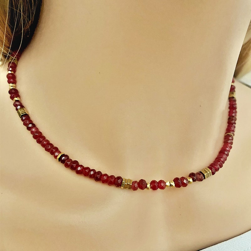 Red Ruby Necklace - Etsy