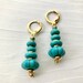 Dangle Turquoise Earrings Beaded Gemstone Earrings Blue - Etsy