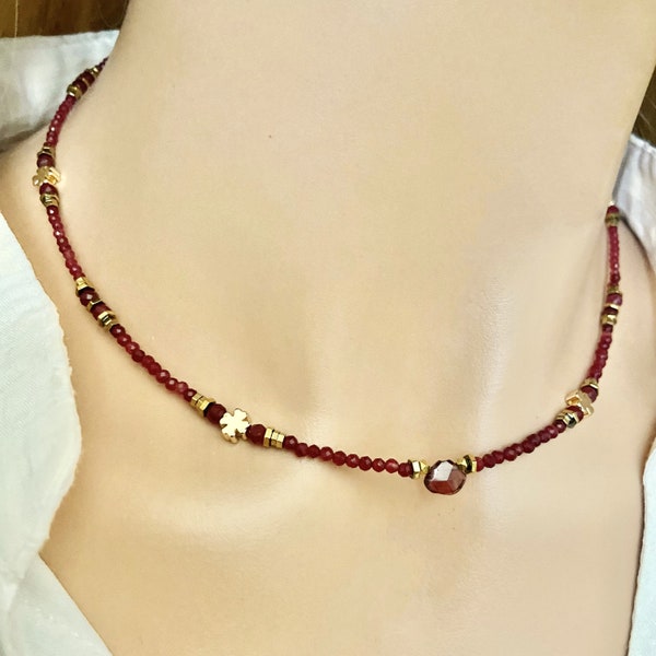 Red Ruby Necklace - Etsy