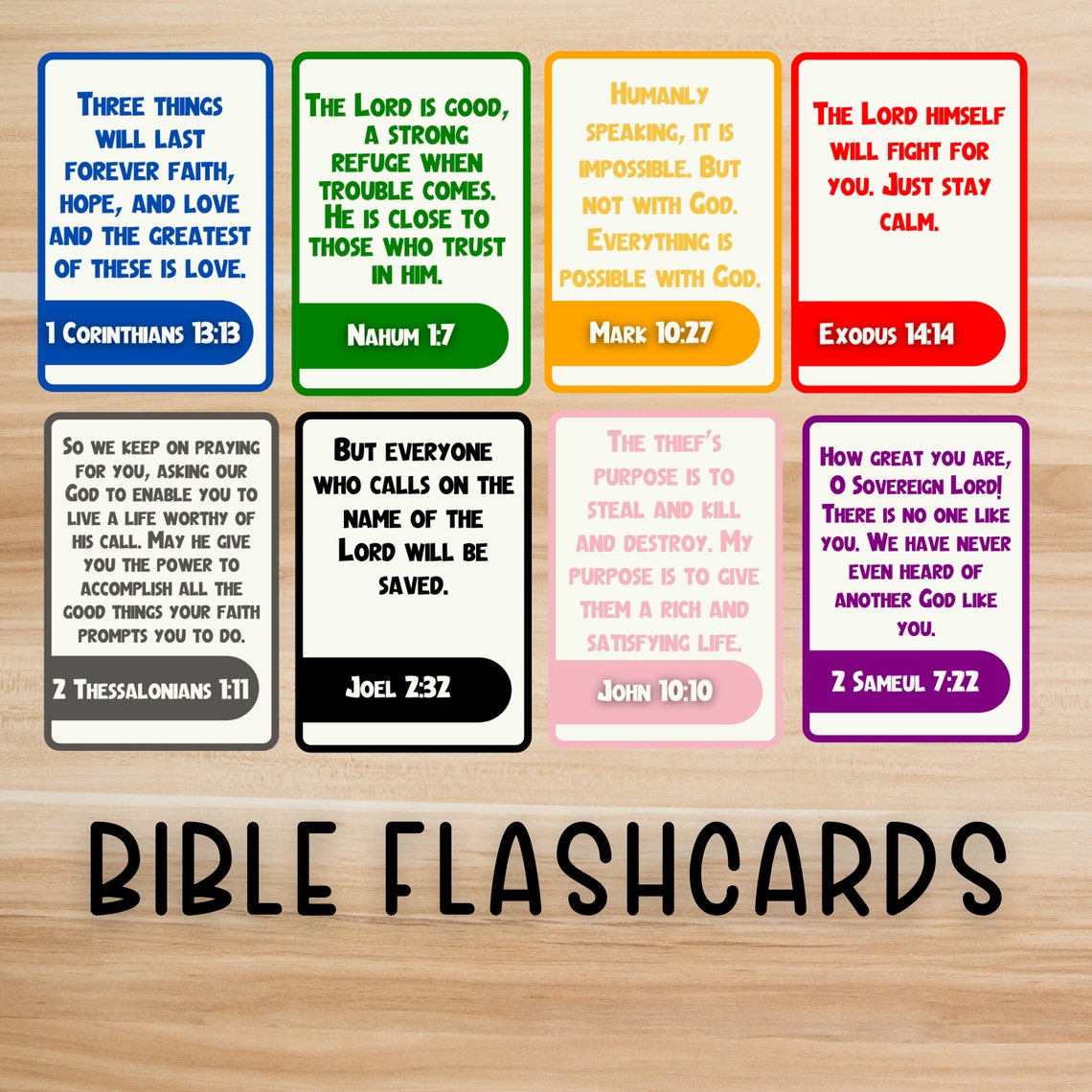 32 Printable Bible Flashcards, Bible Verse Cards, Printable Flash Cards ...