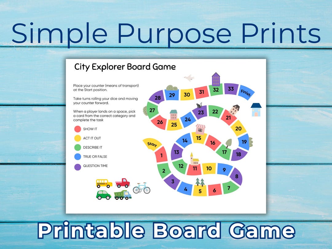 Printable Board Game – Fun Family Activity | DIY Dice Game | Kids ...
