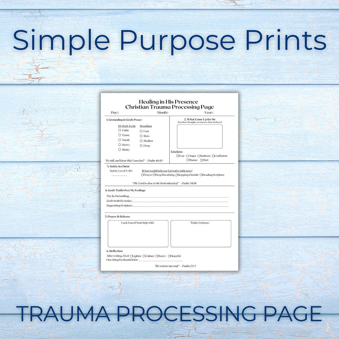 Trauma Processing Journal Page | Healing Prompts Printable | Emotional ...