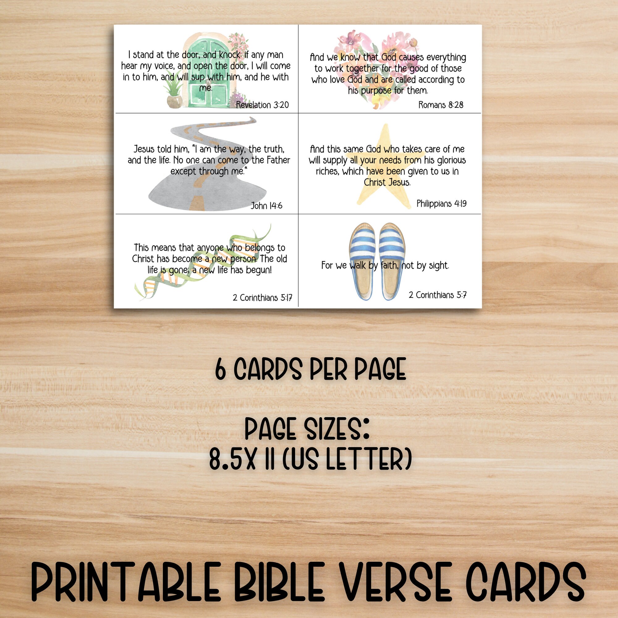 42 Printable Bible Flashcards, Bible Verse Cards, Printable Flash Cards ...