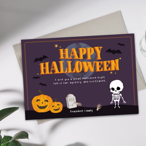 Halloween Postcard - Etsy