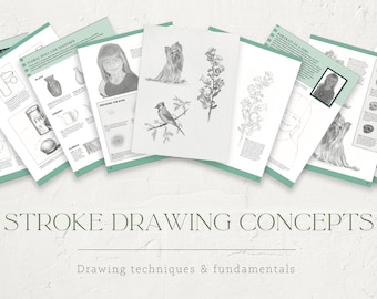 E-BOOK | Stroke Drawing - 146pages | Techniques & Fundamentals - Etsy