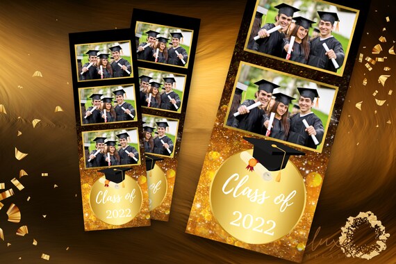 Golden Graduation Photobooth Photo Strips Class of 2022 - Etsy