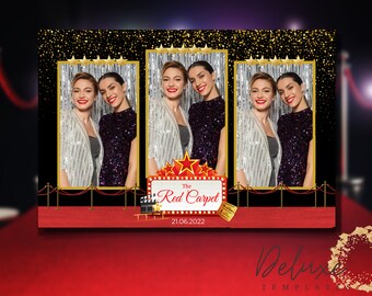 Red Carpet Photobooth Template - Etsy