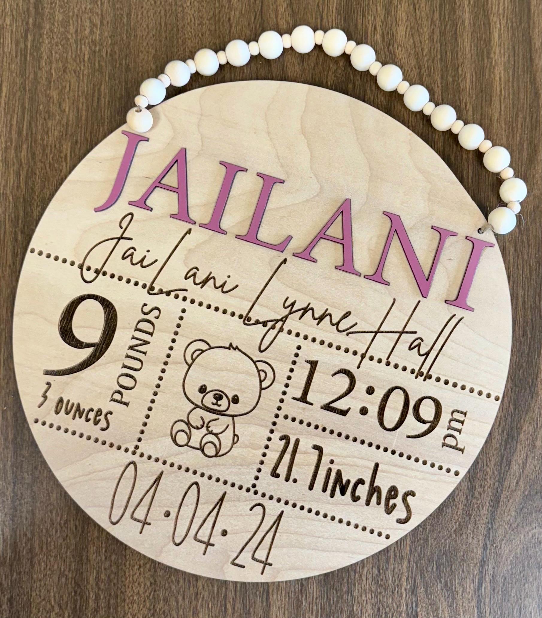 Baby Stat Sign - Etsy