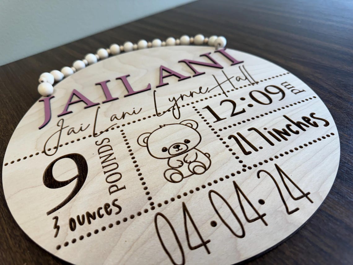 Baby Stat Sign - Etsy
