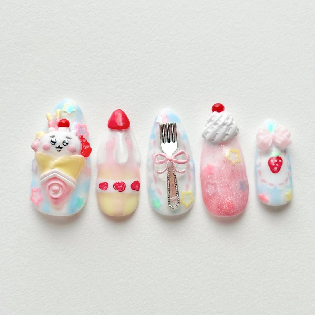 Chiikawa Strawberry Crepe Cafe Set - Etsy